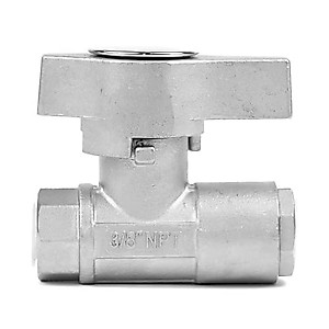 MTM Hydro Ball Valve for Pressure Washer Gun, High Pressure Power Washer Shut Off Valve Stainless Steel 3/8” Female NPT 5000 PSI
