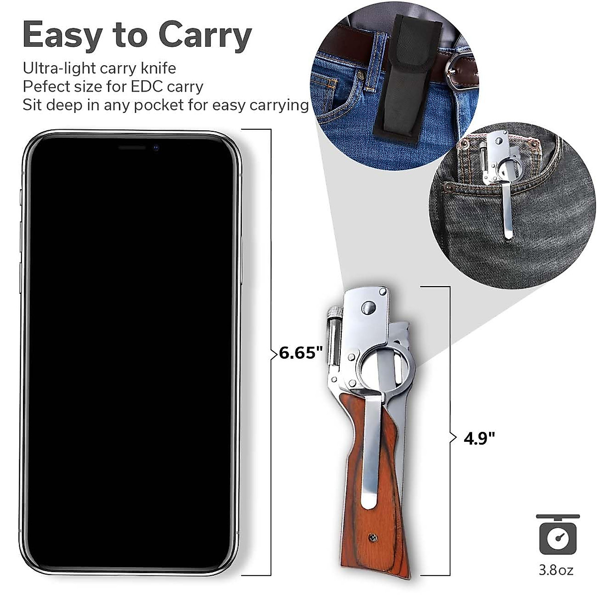 AK47 Flipper Pocket Knife, AK47 Pocket Folding Knife, Tactical Knife for Camping Hunting Survival Indoor and Outdoor Activities Mens Gift-Ideal for Hiking, Fishing, Emergency, EDC Tactical Tool Knife