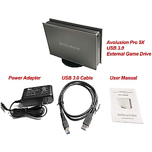 Avolusion PRO-5X Series 4TB USB 3.0 External Gaming Hard Drive Works for PS4 Original, Slim & Pro (Grey)