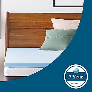 Lucid 2 Inch Mattress Topper Queen - Gel Infused Memory Foam – Memory Foam Mattress Topper Queen – Ventilated Design – CertiPur Certified