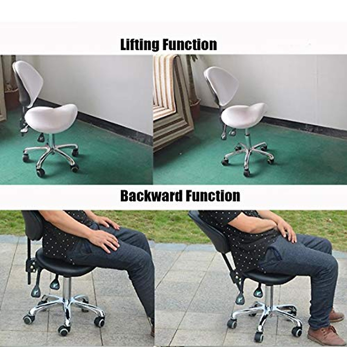 WONOOS Dentist Chair Doctor Saddle Stool Beauty Manicure Chair Swivel Seat for Medical Clinic Hospital Lab Doctor Chair,G