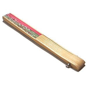 121005 Handmade Women's Silk Fan, 8.3 inches (21 cm), 30 Pieces, Dai Cherry Blossom, Pink