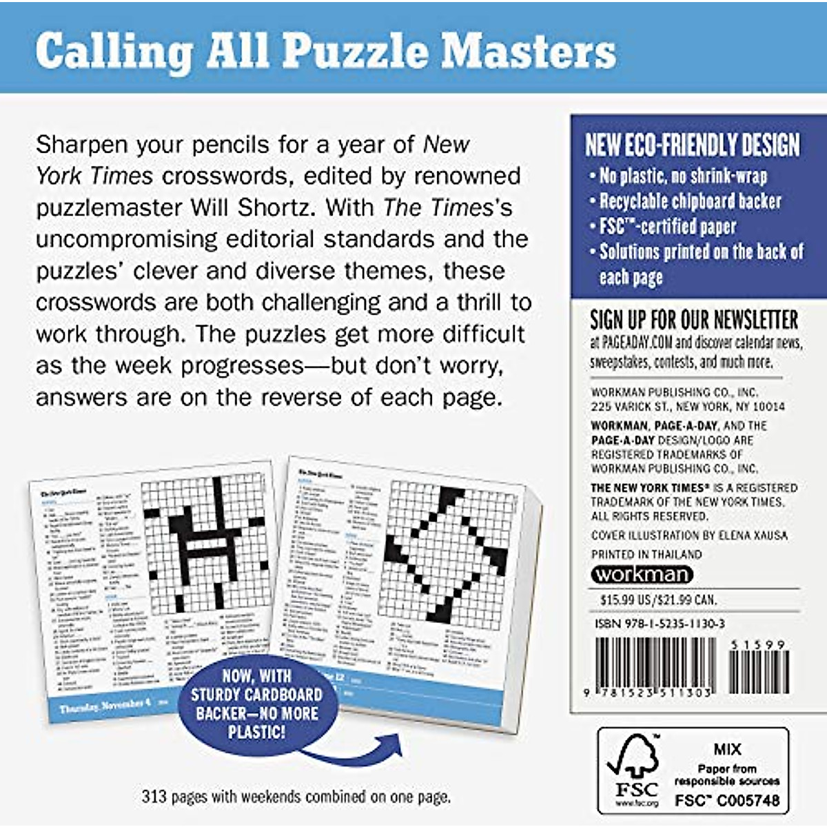 The New York Times Daily Crosswords Page-A-Day Calendar for 2021