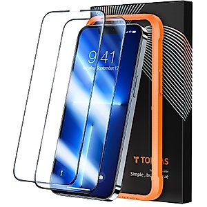 TORRAS Diamond Shield for iPhone 13 Pro Max Screen Protector for iPhone 14 Plus Phone Screen Saver Ultra Strengthened Tempered Glass [Full Coverage] Shatterproof [Anti-Fingerprint] 2-Pack, 6.7"