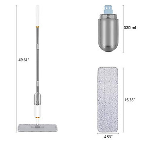 Hand Spray Mop Floor House Cleaning Tools Mop for Wash Floor Lazy Flat Floor Cleaner Mop with Replacement Microfiber Pads