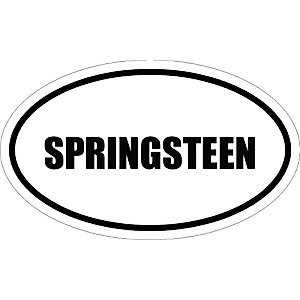 Magnet 6" Printed Springsteen Name Oval Euro Oval Style Decal Magnet for Any Metal Surface
