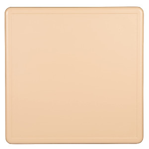 EMMA + OLIVER 24" Square Natural Plastic Height Adjustable Activity Table Set with 4 Chairs