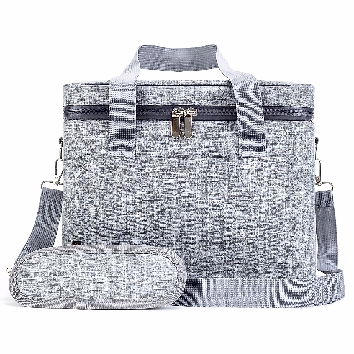 Aprikostein Small Cooler Asclassic, Soft Cooler Bags Insulated 17L 20 Can Portable Collapsible Cooler, Lunch Box Cooler for Men Work Beach Travel Camping, Gray