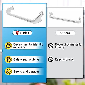 240534701 & 240534901 Refrigerator Shelf Retainer Bar Compatible with Frigidaire, Kenmore Refrigerator Door Shelf Parts,Replaces PS734936 AP3214631 948952 AP3214630 PS734935 948954 AH734935 EA734935