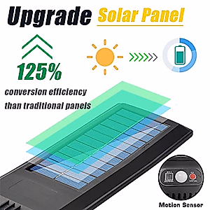 Zyfei Solar Street Light Outdoor,180 LED 3 Modes Solar Motion Sensor Light with Remote Control,Solar Parking lot Light for Garden, Street,Yard-2 pack