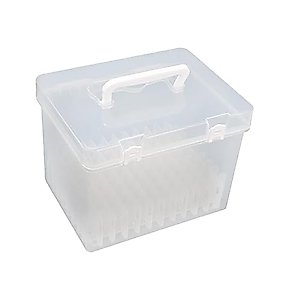 Marker Pen Carrying Case Marker Pens Storage Box Pencil Organizer Portable Clear Handheld Marker Pen Organizer Marker Holder with Slots, 108 Slots