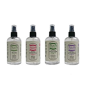 Oak & Sage Homeopathic Face Wash - Unscented - 8oz, 100% Herbs, No Alcohol, No Chemicals - For All Skin Types