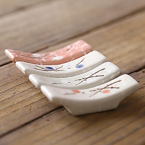 Japanese Style Ceramic Chopstick Rest Creative Chopsticks Holder Spoon Rack Knife Fork Holder for Kitchen Restaurant Hotel Home Decor(Blue)