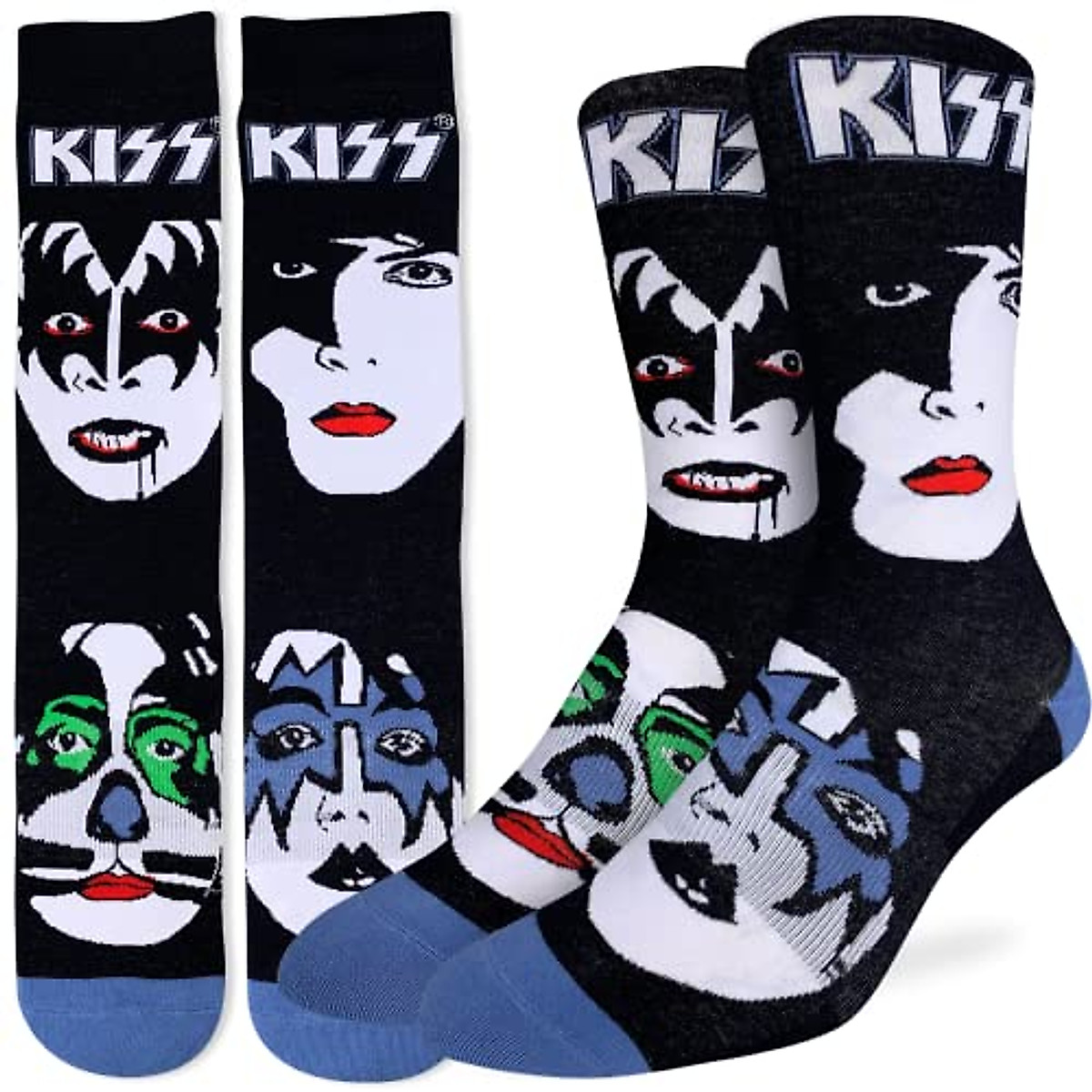 Good Luck Sock Men's Kiss, Band Socks, Adult