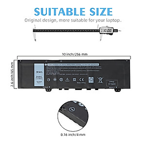 HFLRZZ F62G0 039DY5 Laptop Battery Replacement for Dell Inspiron 13 7000 7373 5370 7370 7380 7386 P83G P87G P91G P83G001 P83G002 P87G001 Vostro 13 5370 D1525S D1505G Series RPJC3 0RPJC3 [38Wh 11.4V]