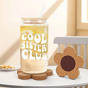 Sister Birthday Gifts, Sister Gifts from Sisters, Cool Sister Gifts for Sister to Be, Best Sister Gifts, Mother's Day, Birthday, Christmas Gift for Little Sister, Big Sister, New Sister, Glass Cup