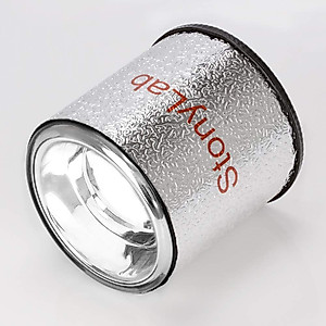 StonyLab Dewar Flask, Hemispherical Borosilicate Glass Dewar Flask with Aluminum Base, 90mm Interior Depth and 94mm Interior Diameter for Laboratory - 250ml