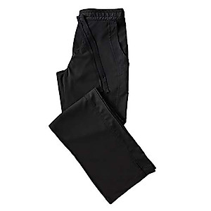 Natual Uniforms Women's Ultra Soft Modern Fit Drawstring Scrub Pant (Black, Large)