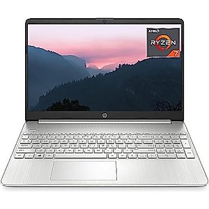 HP 15.6 HD Laptop Thin Portable, 8-Cores AMD Ryzen 7 5700U(up to 4.3GHz), 16GB DDR4 RAM, 1TB PCIe SSD, Full-Size KB, WiFi 6, Bluetooth, HDMI, Windows 11, Silver, w/GM Accessory