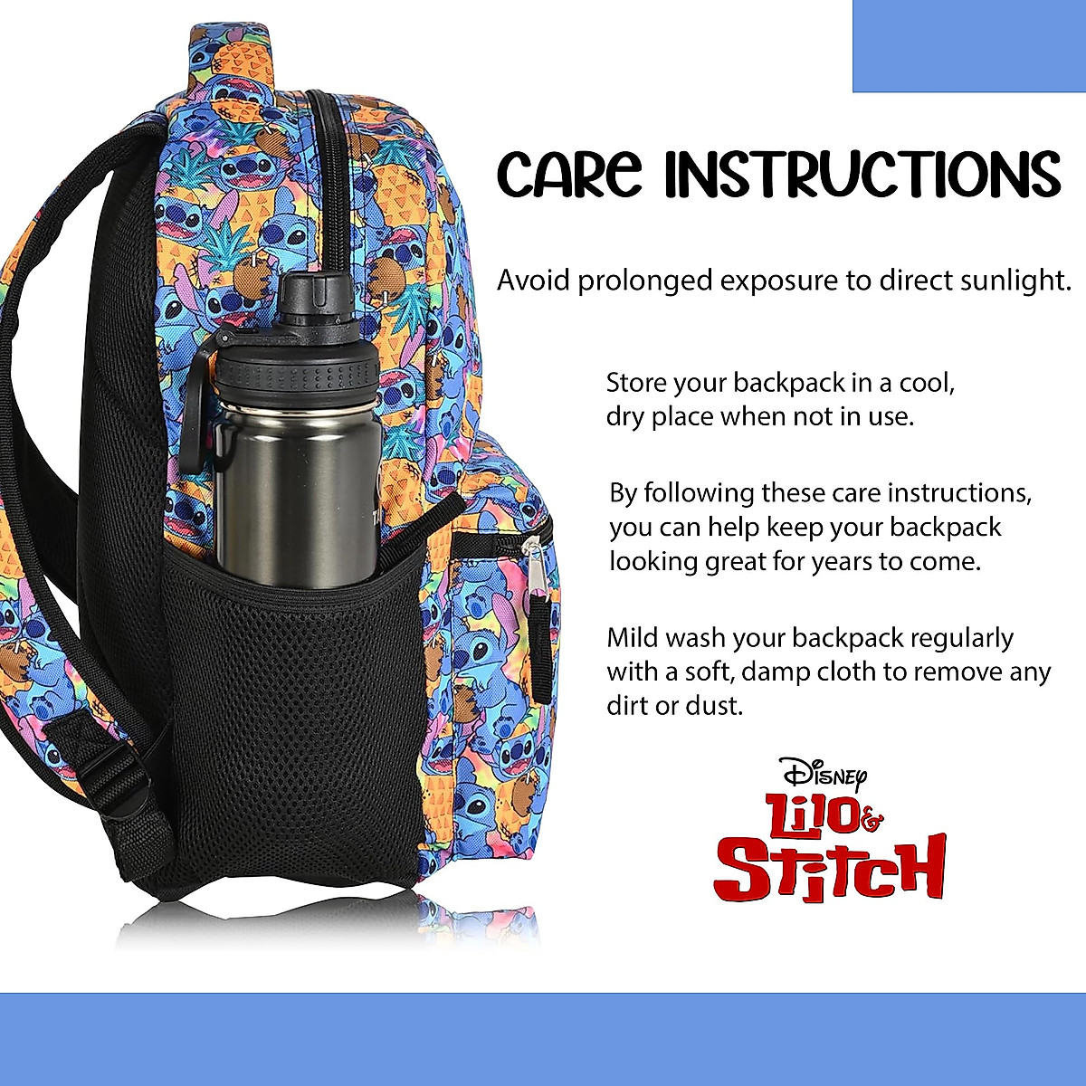 Disney Lilo and Stitch Backpack | Girls, Boys, Teens, Adults | Officially Licenced Stitch Backpacks For School