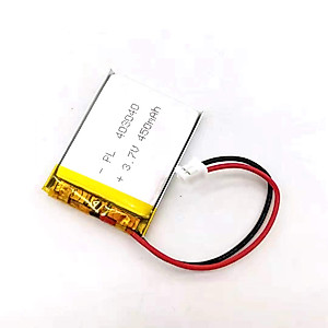 CaoDuRen Rechargeable 3.7V Li Lipo Lithium Polymer Ion Battery Pack with 2 Pin 2.0mm/1.25mm JST Connector (403040 450mAh 2.0Jst)