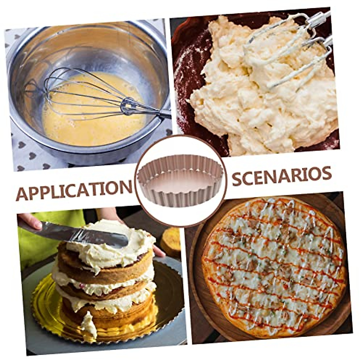 Operitacx Live Bottom Baking Tray Stainless Steel Bakeware Pizza Oven Accessories Round Cake Pan Mini Tart Shells Flat Bread Oven Tray Mini Pie Tins Baking Pizza Pan Reusable Pizza Pan Alloy