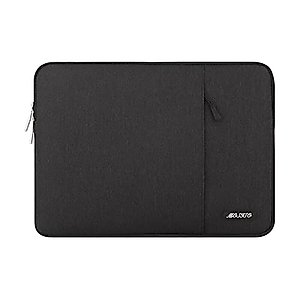 MOSISO Laptop Sleeve Bag Compatible with MacBook Air/Pro, 13-13.3 inch Notebook, Compatible with MacBook Pro 14 inch 2023-2021 A2779 M2 A2442 M1, Polyester Vertical Case with Pocket, Black