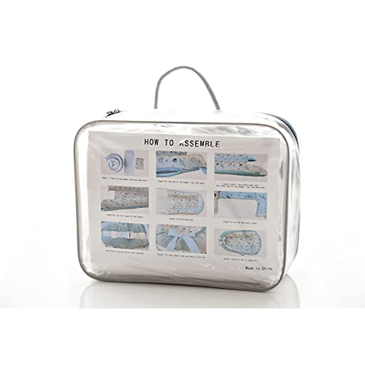 Baby Nest Set Comes with Blanket and Pillow, Newborn, Breathable Cotton Lounger 0 to 24 Months, Adjustable, Snuggle Nest Sleeper, Perfect CoSleeper in Bed,for Boys Girls (Green)