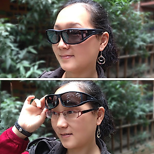 yodo Fit Over Glasses Sunglasses with Polarized Lenses for Men and Women,Smoke