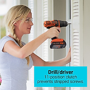 BLACK+DECKER 20V MAX* POWERCONNECT Cordless 4-Tool Combo Kit (​​BD4KITCDCMSL)