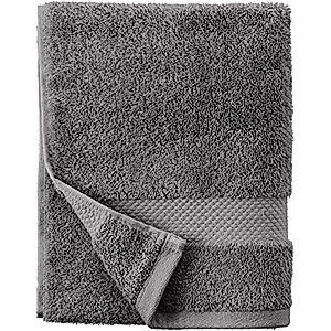 Amazon Aware 100% Organic Cotton Plush Bath Towels - Hand Towels, 4-Pack, Dark Gray