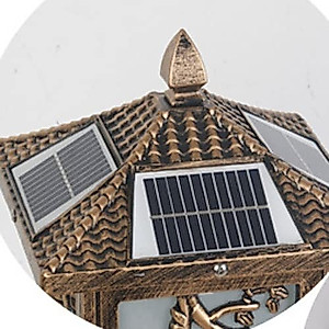 XMFXIAO Waterproof Outdoor Solar Column Head Light Home Garden Lighting Lawn Lamp Camping Convenient Night Lighting Equipment Modern Minimalist Villa Wall Decoration Lamp