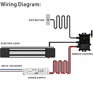 UHPPOTE IP65 Rated Waterproof Outdoor Gate Electric Magnetic Lock Access Control System Kit with Remote Control