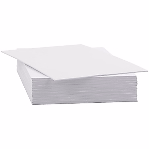 Mat Board Center, 25 Pack 9x12 Uncut Photo Mat Boards, White Color Backing Matt Board Great for Arts, Frames, Photos, Prints