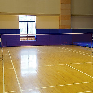 VGEBY1 Badminton Net, Adjustable Foldable Training Badminton Regulation Nets, Badminton Training Mesh for Outdoor Sports(Jujube Red)