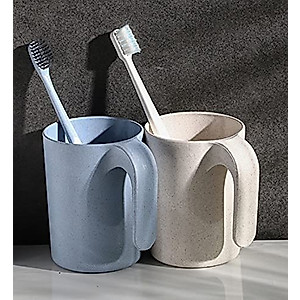 XUL Toothbrushing Cup, Bathroom Fresh and Simple, mouthwash Cup, Couples toothbrushing Cup, wash Cup, Plastic Toothbrush Cup, Water Cup (Color : Pink)