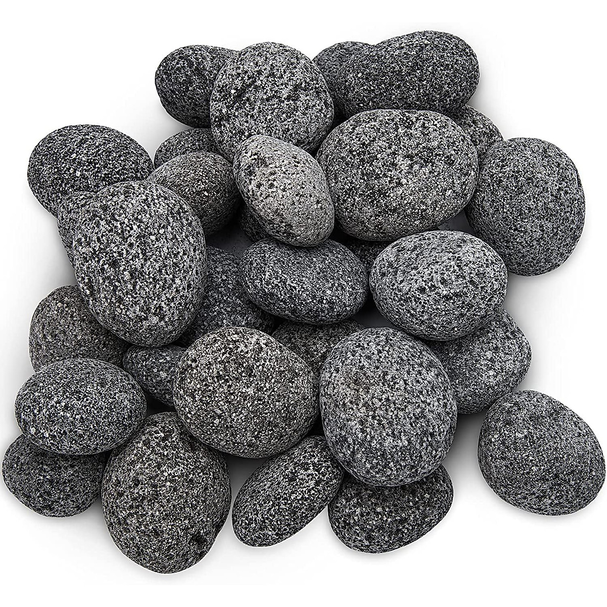 Black Lava Rock for Fire Pit,2"-3" Natural Lava Stones for Gas Fire Pit and Fireplace(15-Pound)