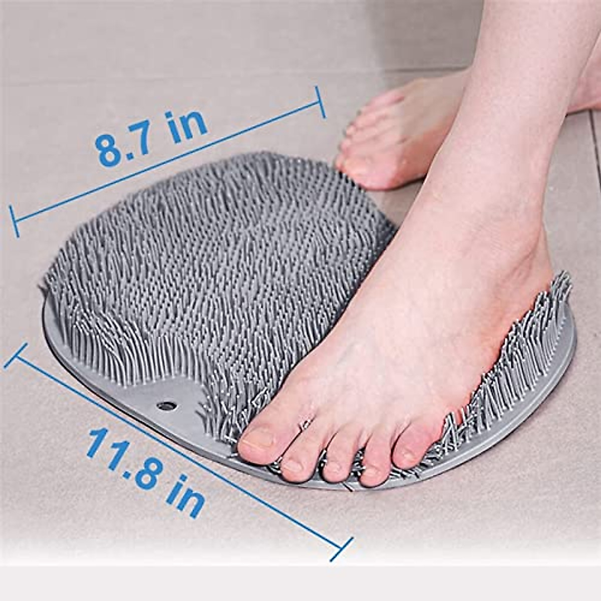 INGVY Dry Brushing Body Brush Lazy Man Rubbing Back and Rubbing Feet Artifact Bathroom Tool Sucker Brush Foot Massage Pad Shower Massage Non-Slip Bath Pad