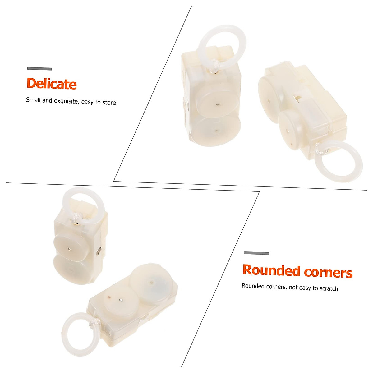 2pcs Plush Pulling Tail Ring Doll Making Built in Plush Plastic DIY Supplies Shake Drawstring Single Head Plastic