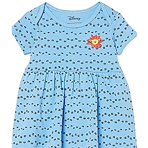 Amazon Essentials Disney | Marvel | Star Wars | Princess Baby Girls' Dresses, Pack of 3, Lion King Play Eat Roar, 18 Months