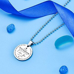 malyunin Inspirational Gifts Necklace To Son Daughter Gift from Mom Dad Never Forget That I Love You Family Jewelry Graduation Gifts (Mom To Daughter)