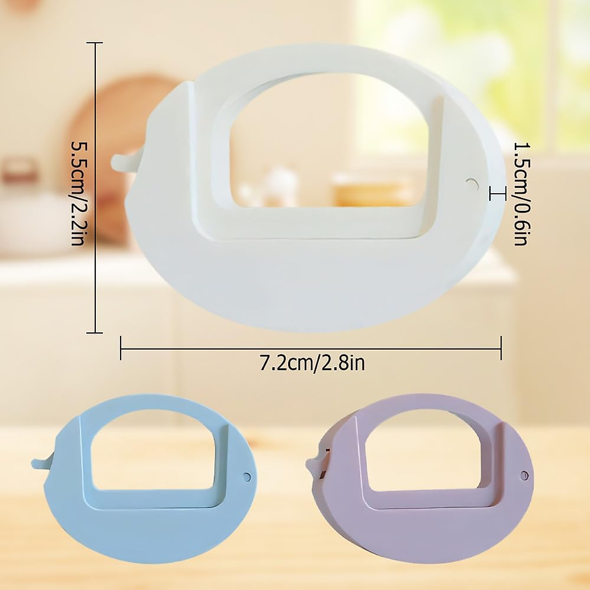 Snack bread sealing clip, 2025 new food sealing safety clip adjustable bag sealing clip, bread bag bag sealing clip plastic bag kitchen food sealing clip (Purple and white)