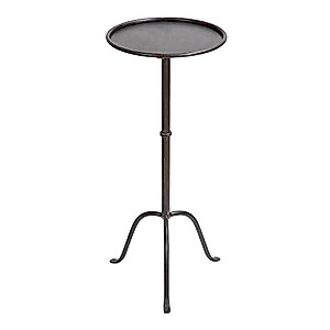 Creative Co-Op Metal Martini Accent Table, Black