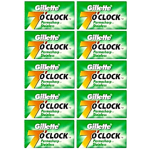 7 O'clock Super Stainless Double Edge Safety Razor Blades , 5 Count (Pack of 20)