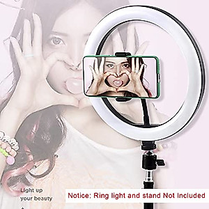 Ring Light Phone Holder, 2 Pack Flexible Ring Light Phone Holder Attachment with Hot Shoe and 1/4 Adapter, Cell Phone Holder Mount for Ring Light and Tripod Stand Replacement