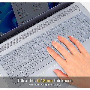 Keyboard Cover for HP Laptop 15.6 15-dw 15-dy 15-da/db 15-ef 15-bs/bw 15t 15z 15t-dy200 15t-dw300 15-db0011dx/HP Pavilion x360 15.6"/HP Envy 17 17.3 17t 17M 17-by 17-bs 17-bw/ca Keyboard Skin, Clear