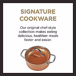 Copper Chef Cookware 9-Pc. Round Pan Set, Aluminum and Steel with Ceramic Non-Stick Coating Cookware Set, Includes Lids, Frying and Roasting Pans Accessories, Pots and Pans Set