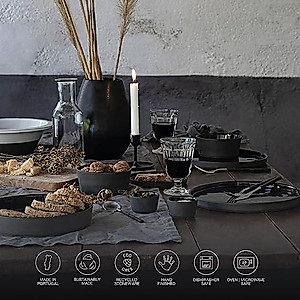 Costa Nova Ceramic Stoneware 17.5 oz. Soup & Cereal Bowl - Lagoa Eco Gres Collection, White | Microwave & Dishwasher Safe Dinnerware | Food Safe Glazing | Restaurant Quality Tableware