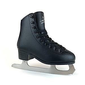 American Athletic Shoe Boy's Tricot Lined Figure Skates, Black, 3 (51703)