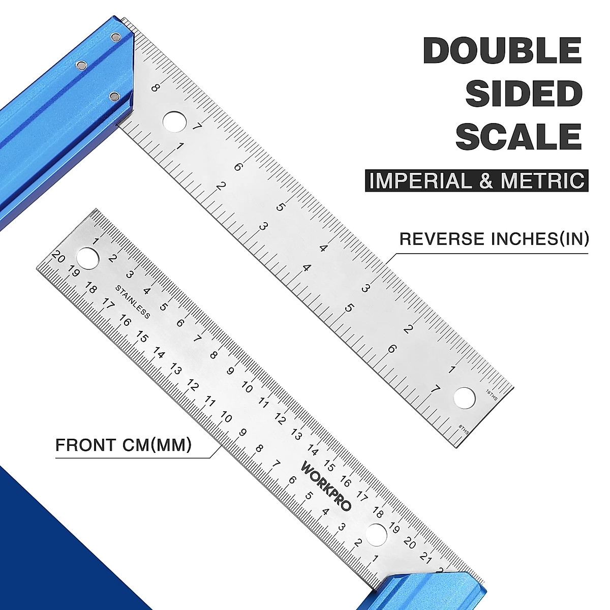 Goldblatt Trim Puller and WORKPRO 8 Inch Try Square with Aluminum Handle